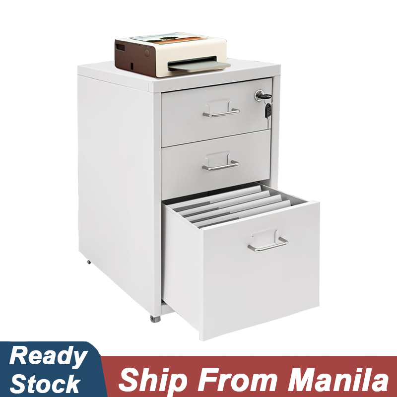 Lockable 3/5/6 Layer Metal Drawer Cabinet Removable Home Office Drawer ...