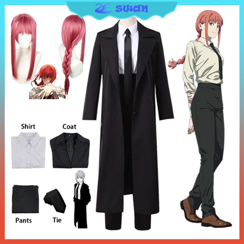 Anime Chainsaw Man Makima Cosplay Costume Halloween Party Suit Shirt ...