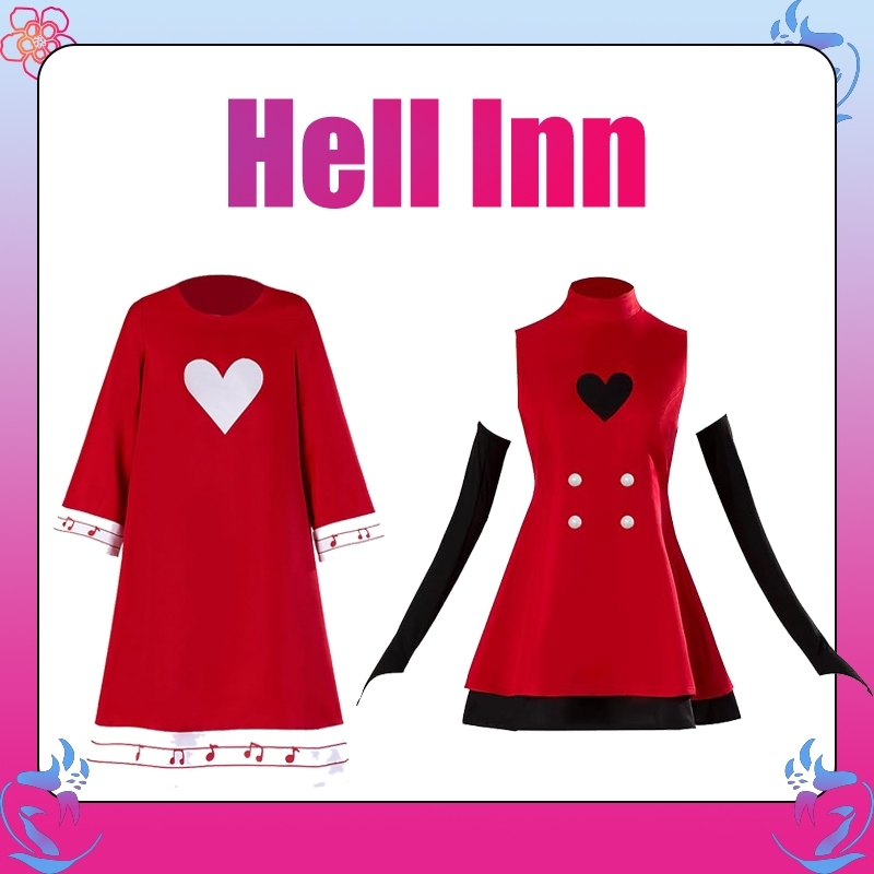 Hazbin Hotel Charlie Morningstar Cosplay Full Set Outfit Dress Up ...