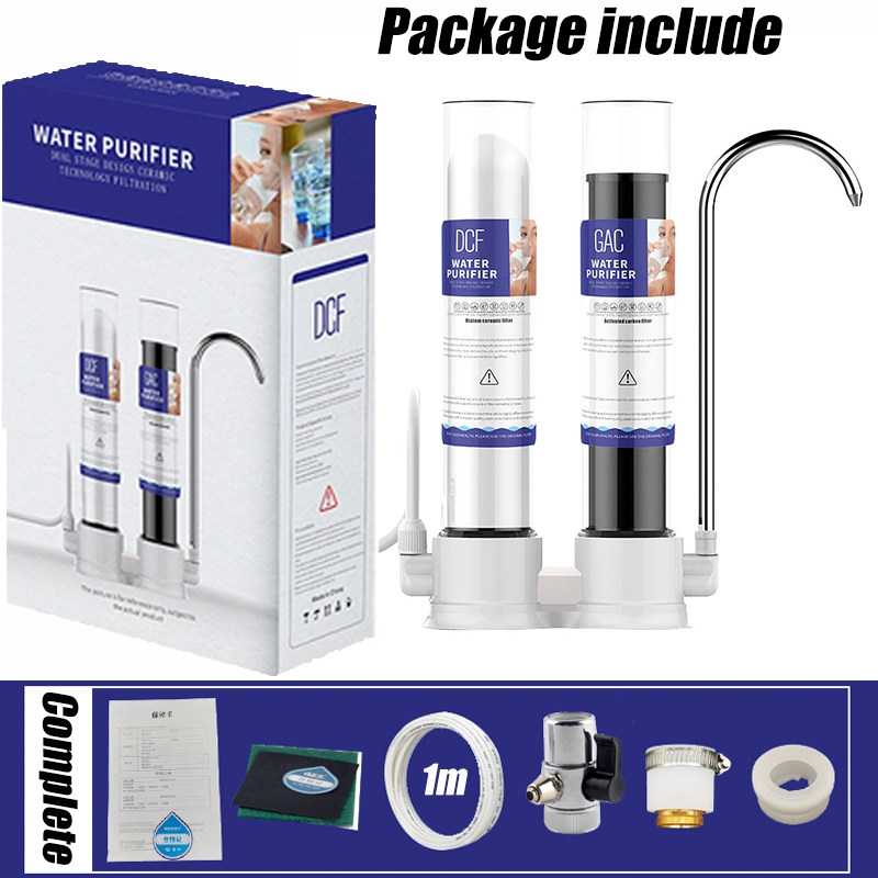 Water Filter Domestic Tabletop Ultrafiltration 2 Stage Counter Water ...