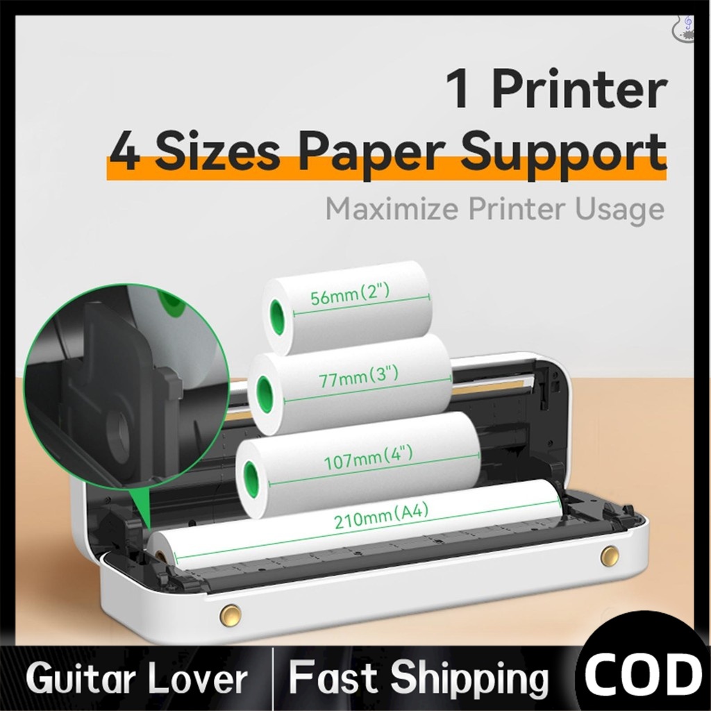 [LOCAL NEW&COD] PeriPage A4 Paper Printer Direct Thermal Transfer ...
