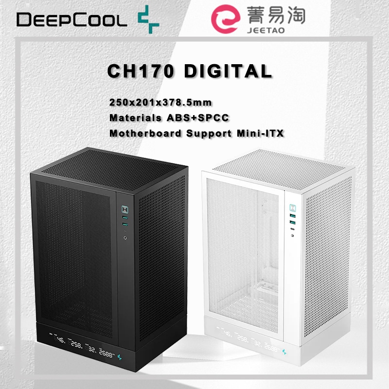 Deepcool CH170 DIGITAL computer ITX small case display screen 240 water ...