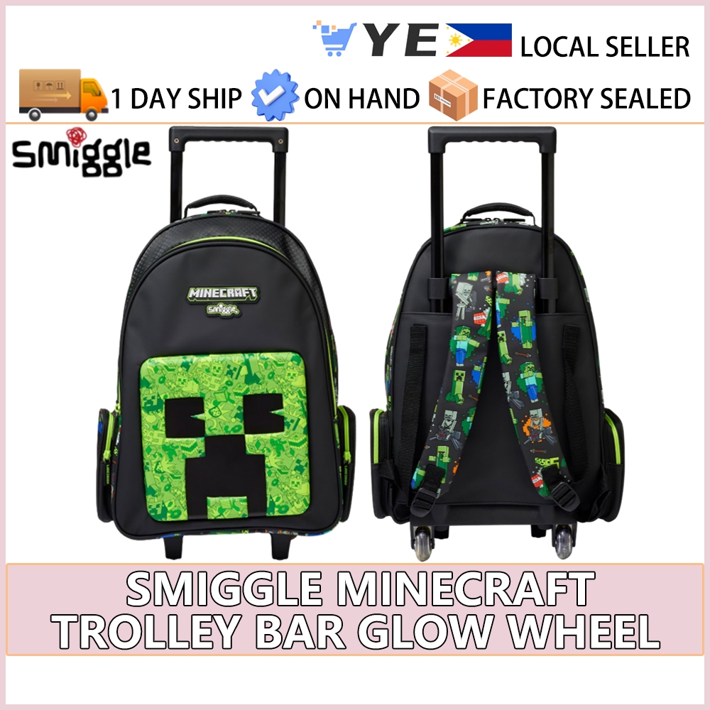 Smiggle MINECRAFT Classic Backpack and Trolley Bag for Primary Children ...