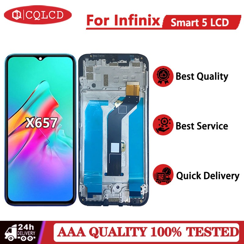 Infinix Smart 5 X657 X657C LCD With Frame Door Housing Bezel Repair ...