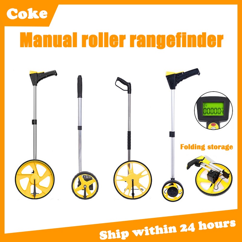Digital/Mechanical ABS Folding Distance Measuring Wheel Roller Surveyor ...