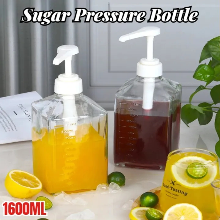 Fructose Syrup Press Plastics Bottle 1600ml 10cc Juice Dispenser Pump ...