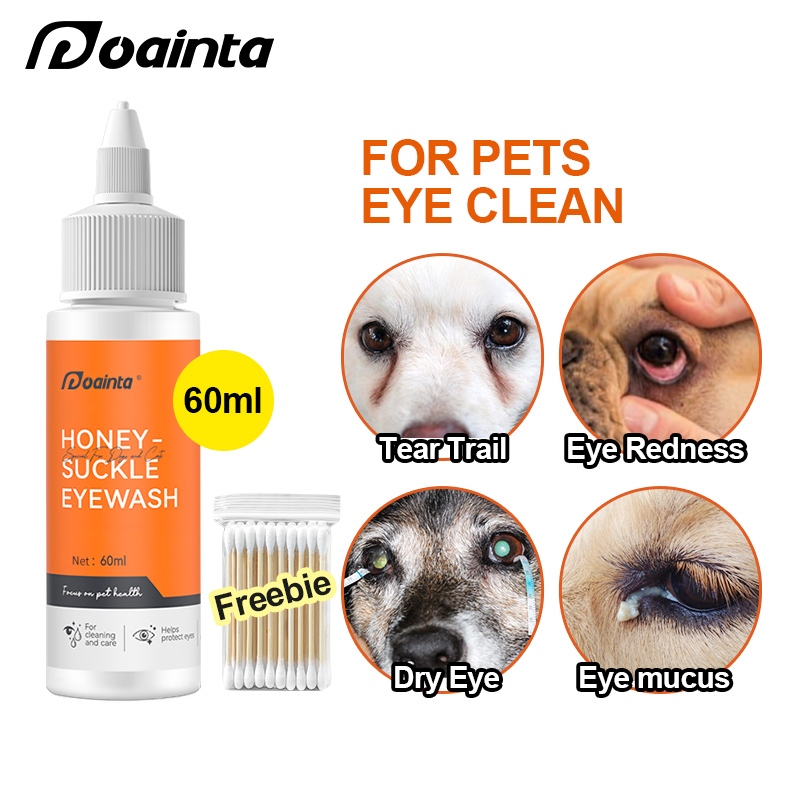 PUAINTA Pet Eye Drops For Dogs and Cats Eye Wash Care Cleaning For Dogs ...