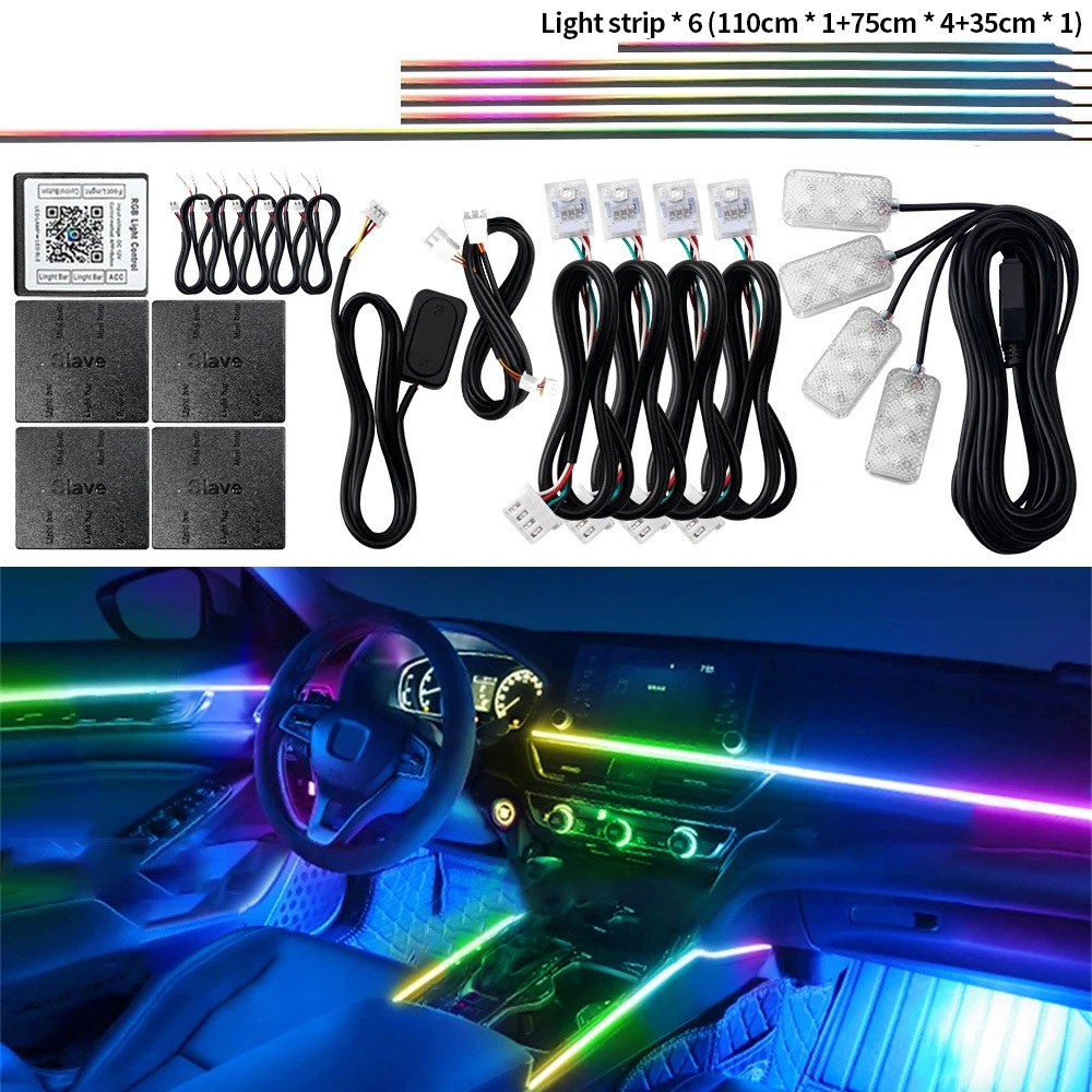 ((18 In 1) Car Ambient Light Symphony Indoor Acrylic Optical Fiber ...