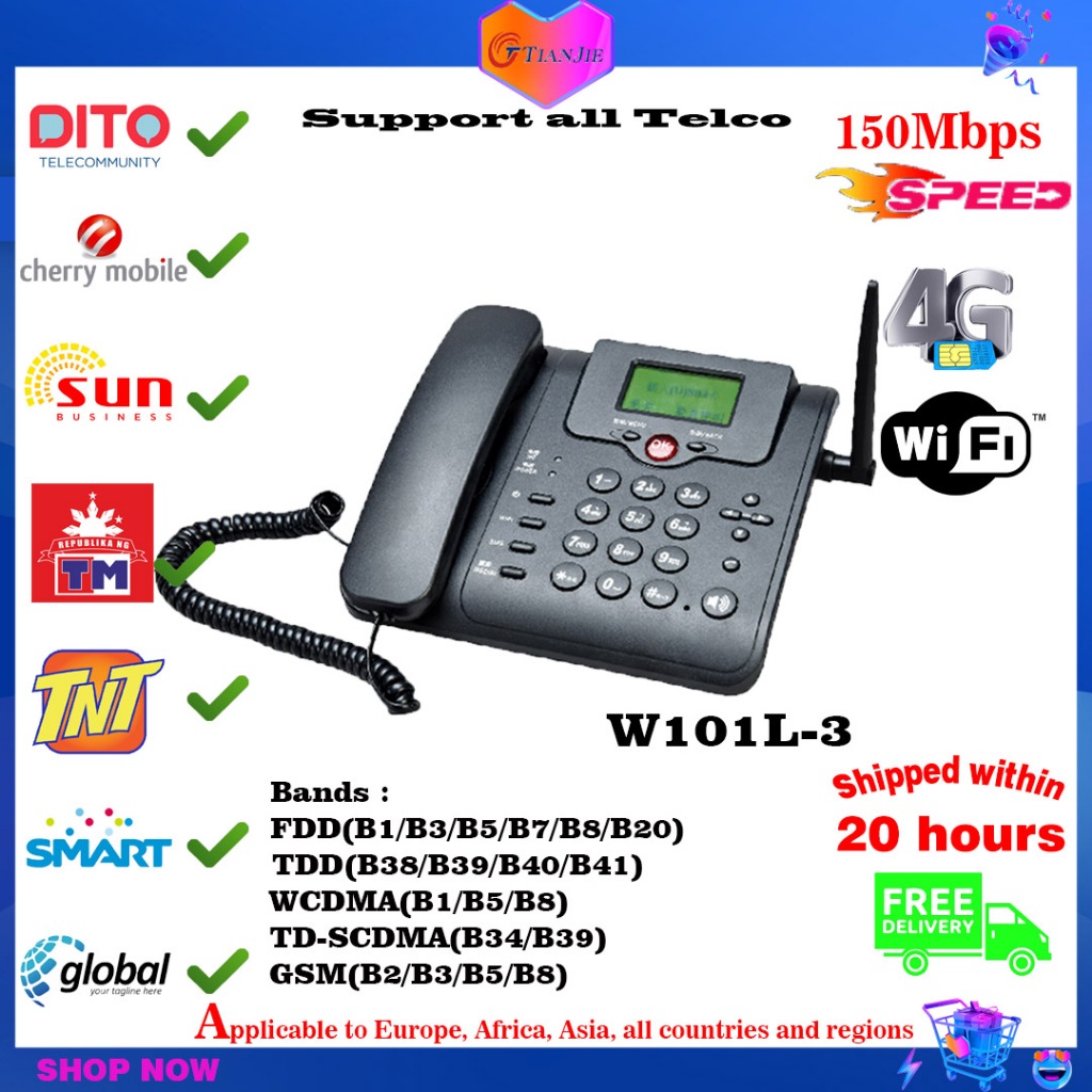 4G 3G GSM Voice Call VoLTE Router Wireless Fixed Telephone Landline ...