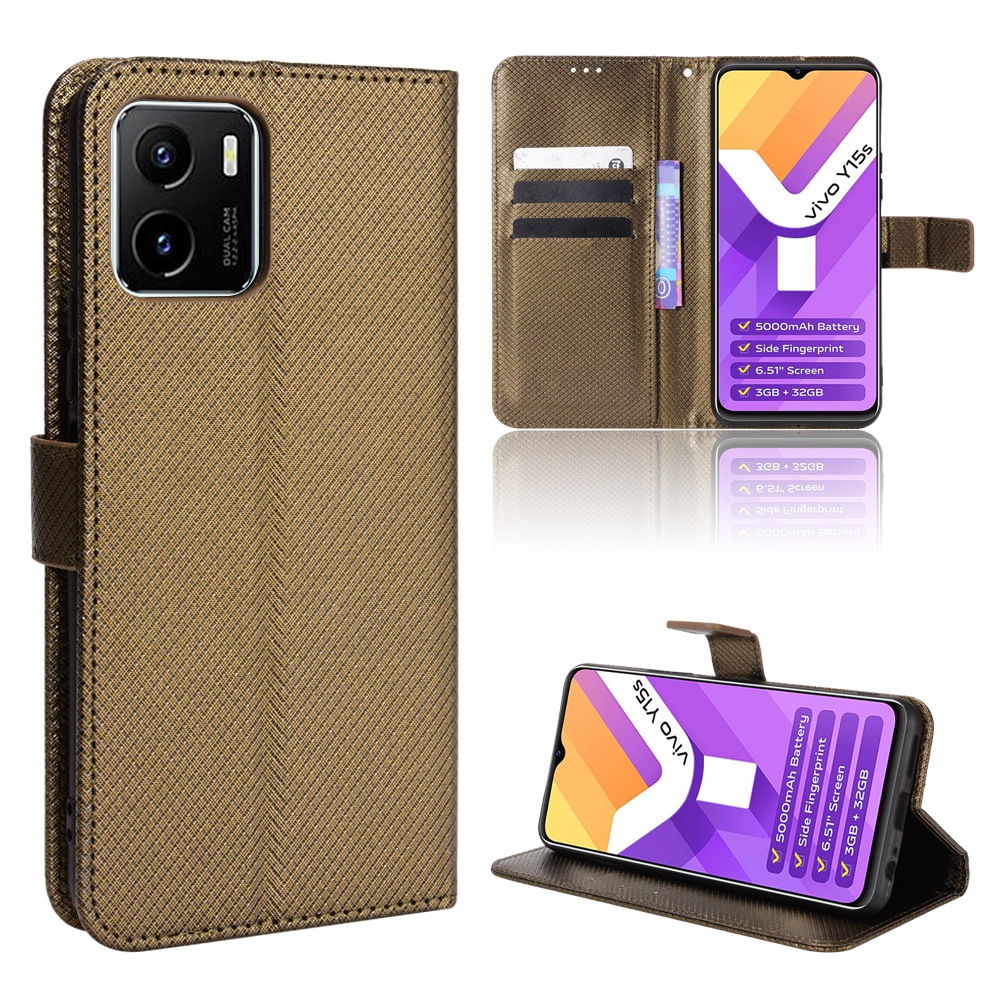 Flip Case Vivo Y15a Y15s V2134 V2120 Case Wallet PU Leather Back Cover ...