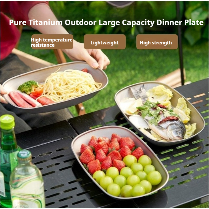Pure Titanium Outdoor Fish Plate Pure Titanium Dinner Plate Pure ...