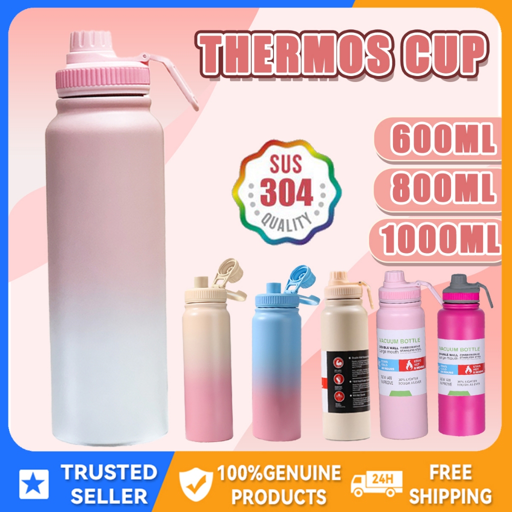 Hilee 1L Water Bottle Tumbler 1000ML Thermos Vacuum Flask 32OZ ...
