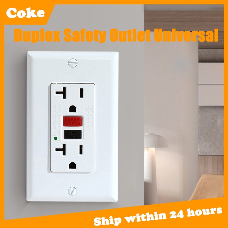 【FAST SHIPPING】2-Gang GFCI Duplex Safety Outlet Wall Outlet 20A 250v ...