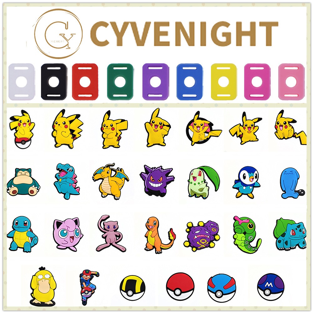 【Ready Stock】New Cute Cartoon Pokémon Theme Shoe Charms Jibbitz For ...
