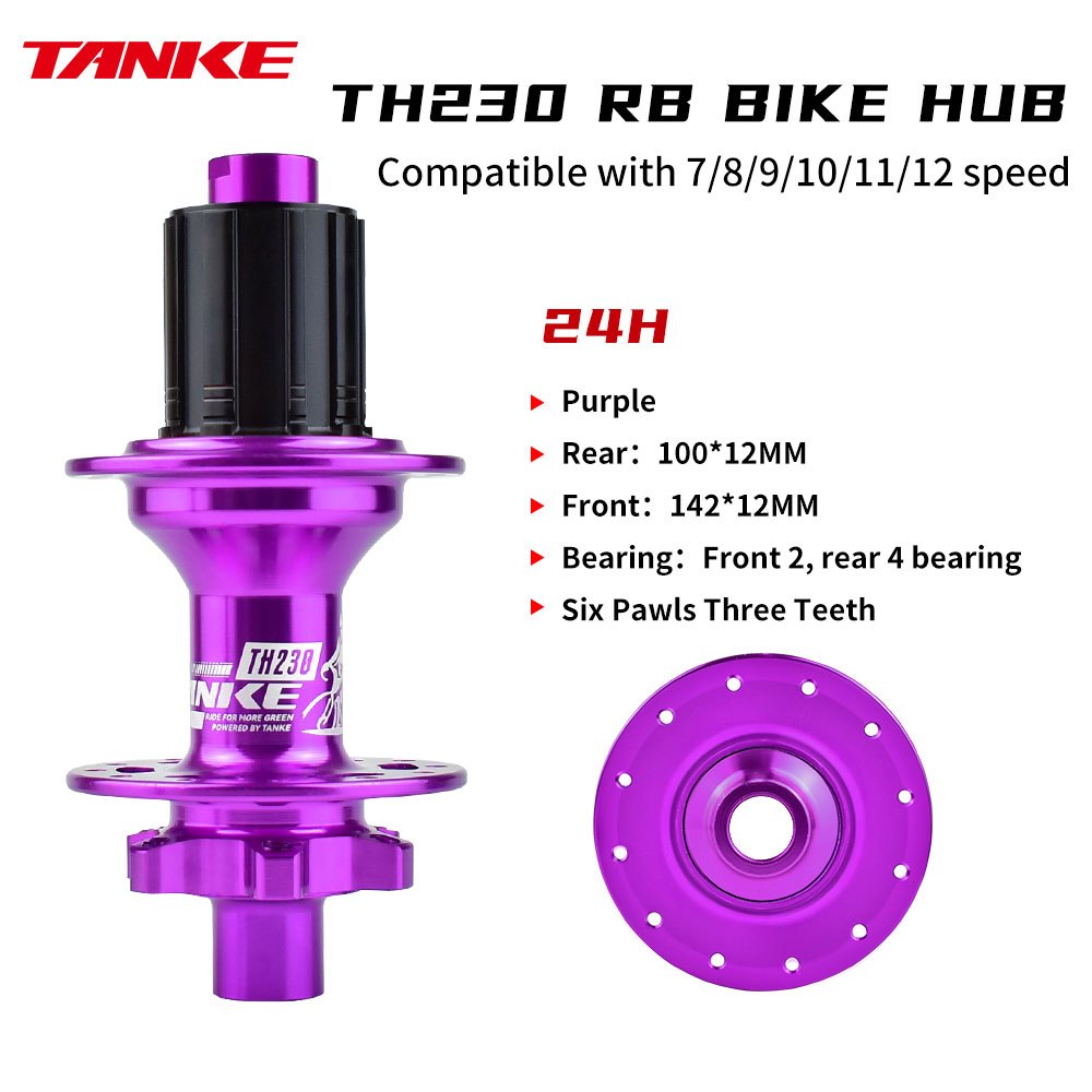TANKE TH230 Road Bicycle Hub Front Rear 24H Folding Bike Hub Disc 4 ...