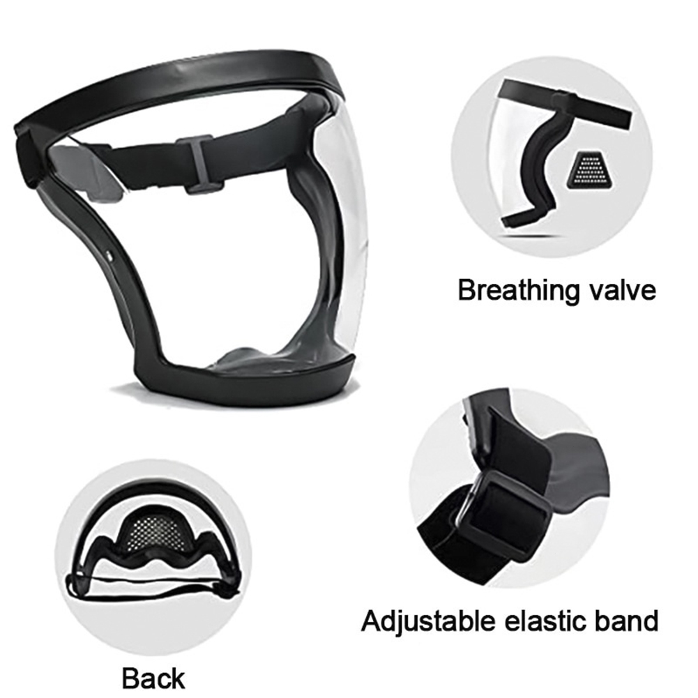 Transparent Full Fcae Mask Anti Fog Dustproof Face Shield Work ...