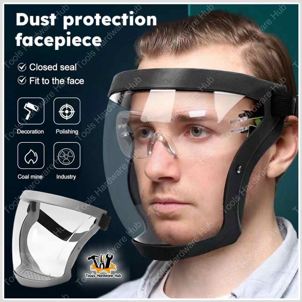 Transparent Full Fcae Mask Anti Fog Dustproof Face Shield Work ...