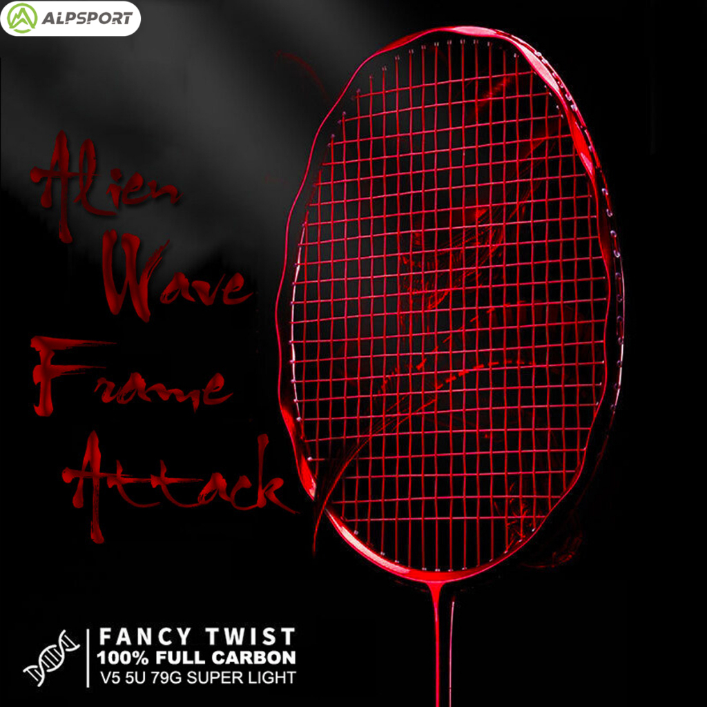 ALP V5 Pro 5U 75g MXH CushionTechnology Wave Frame Offensive Badminton ...