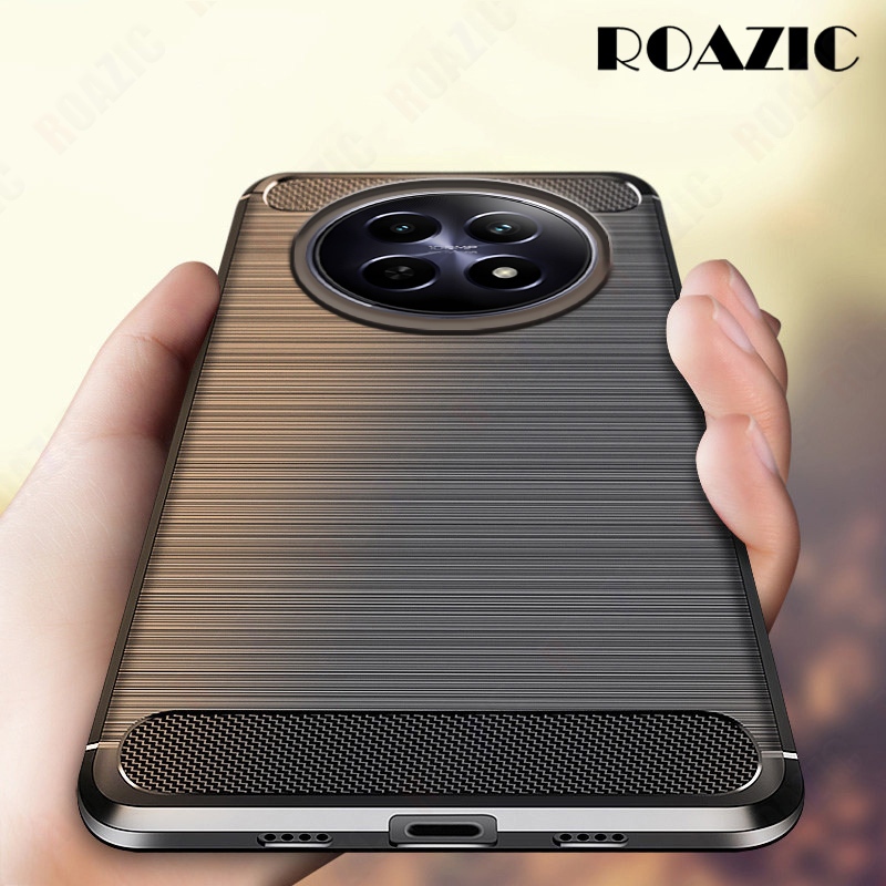 For Realme 12 5G/Realme 12X 5G Phone Case Luxury Slim [Carbon Fiber ...