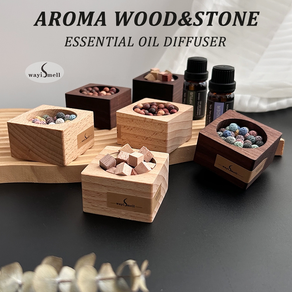 Essential Oil Aroma Diffuser Wood/Volcano stone/ Aromatherapy Indoor ...