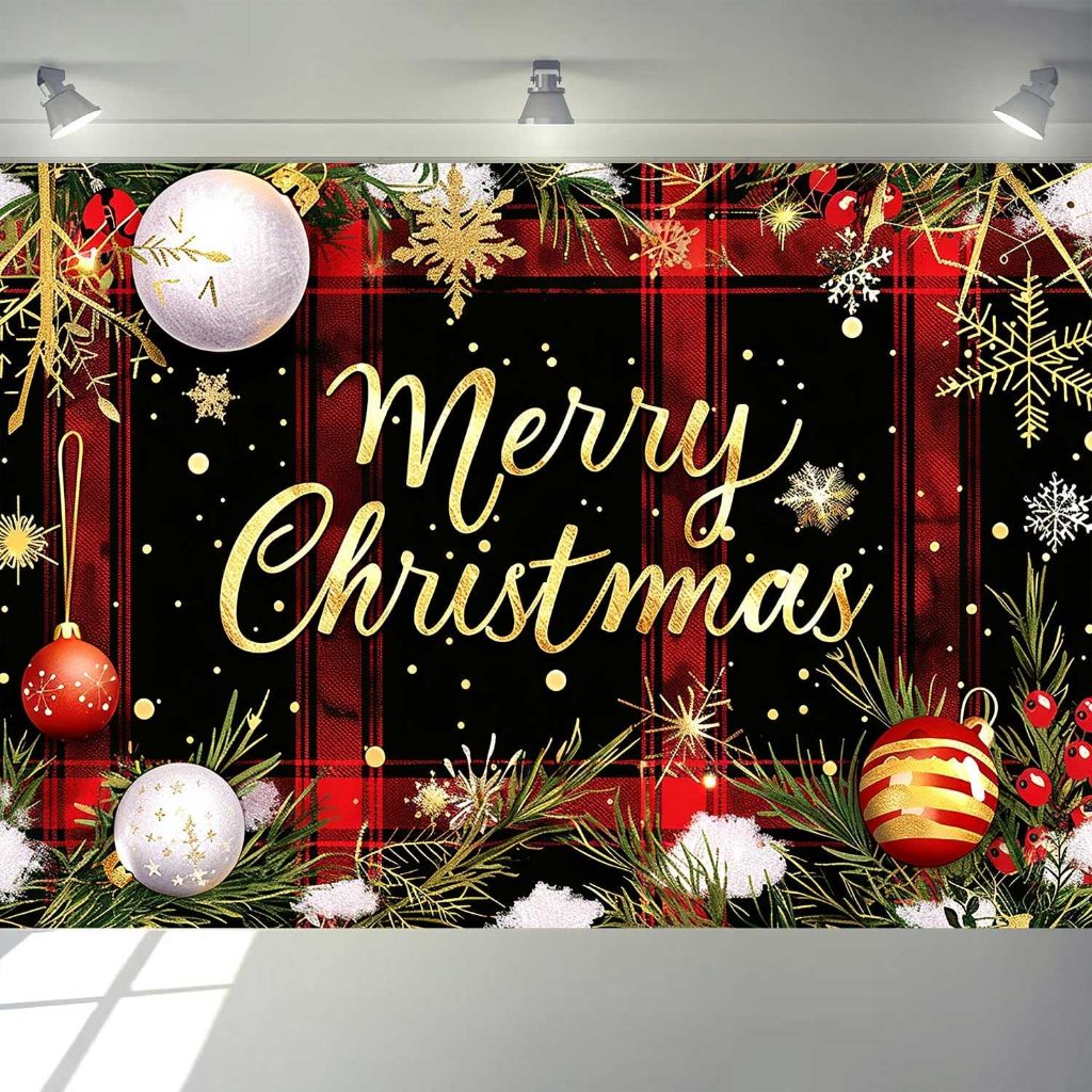 Merry Christmas Party Backdrop Christmas Party Background Christmas Red ...