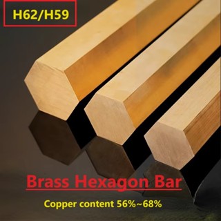 500mm H59/H62 Hexagonal Brass Rods Bar H59 Brass H exagonal Solid Column DIY Brass Material Side ...
