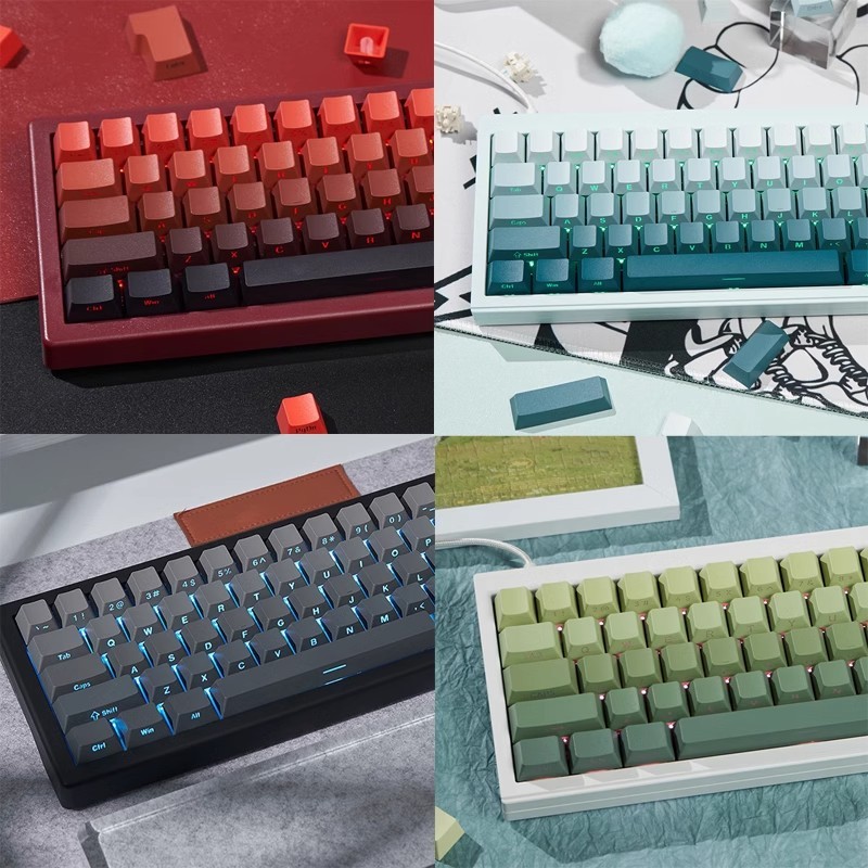 GMK 136 keys polar day PBT Double shot cherry profile Gradient side ...