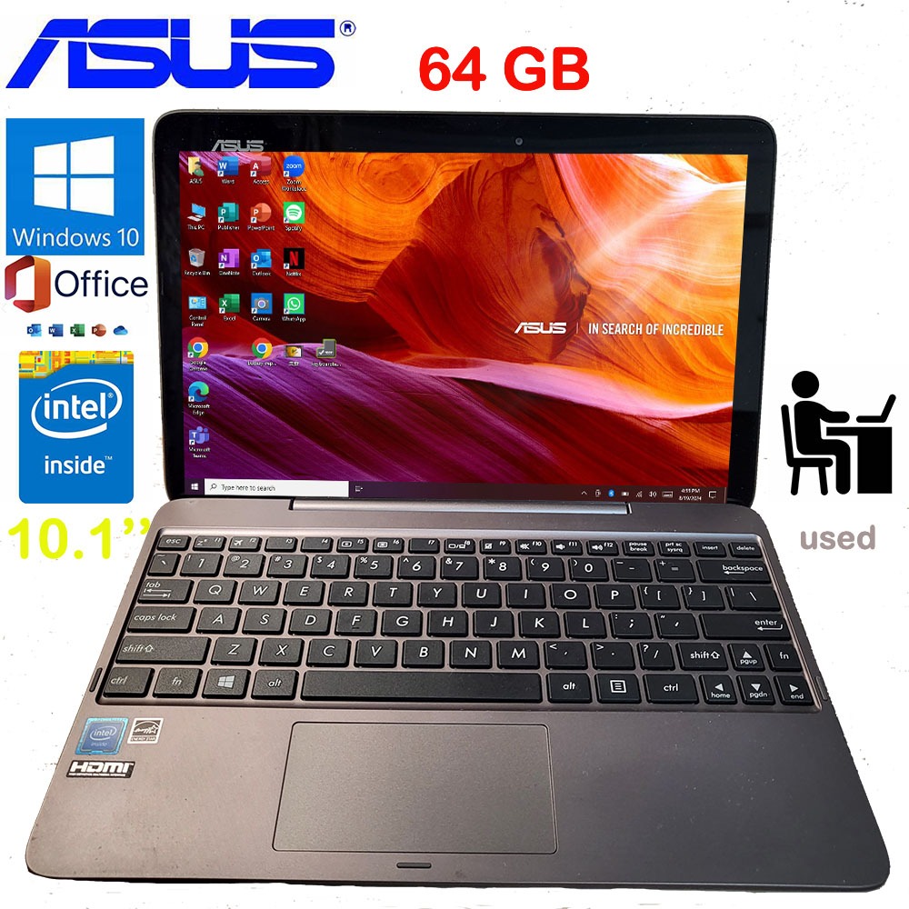 85% New Asus Mini Laptop 10 Inch Quad-Core Intel Z8500 Computer ...