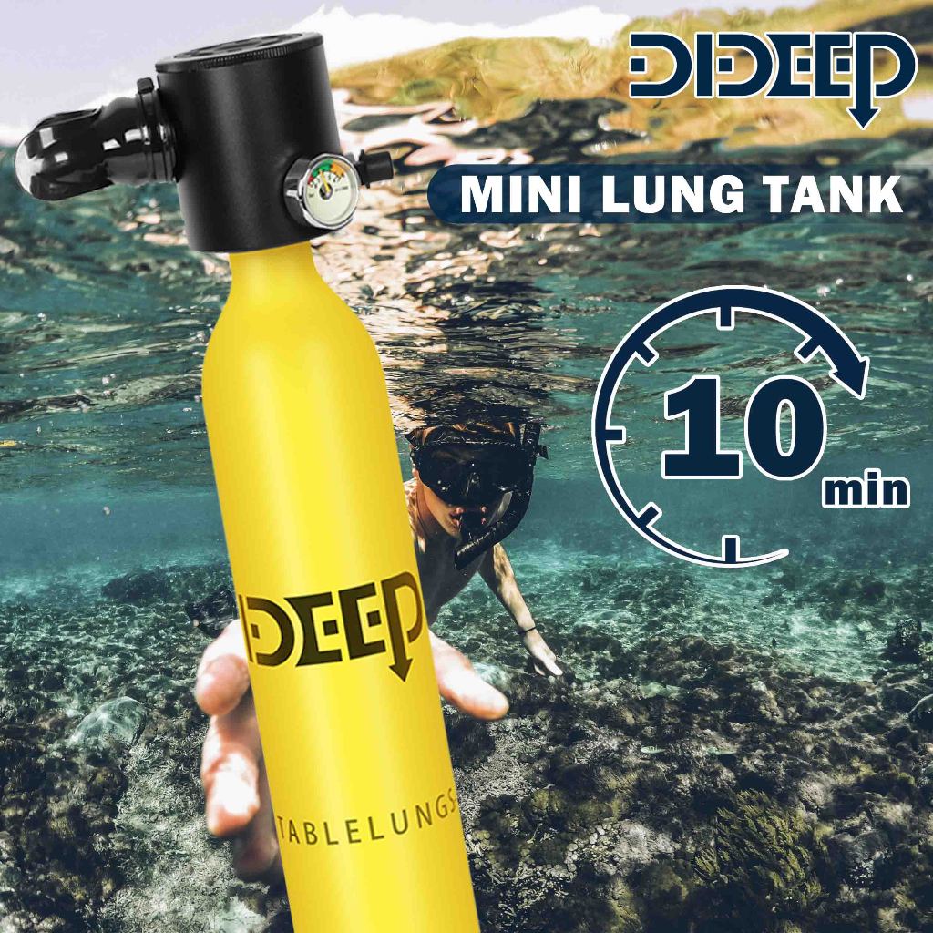 DIDEEP Plus Mini Lung Tank Diving Oxygen Bottle 0.5L-1L Snorkeling Set ...