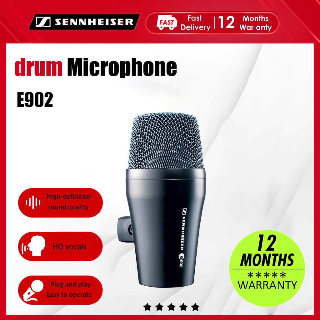 Sennheiser E902 Dynamic Kick Drum Microphone,condenser mic | Shopee Philippines