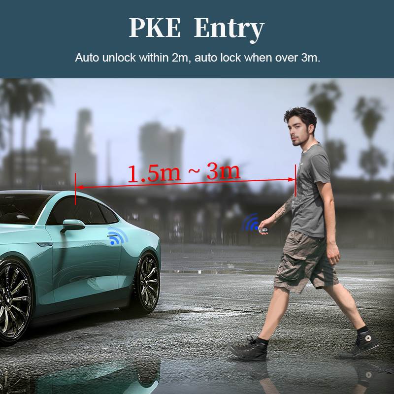 Car Engine Start System PKE Push Button Remote Starter Stop Remote ...