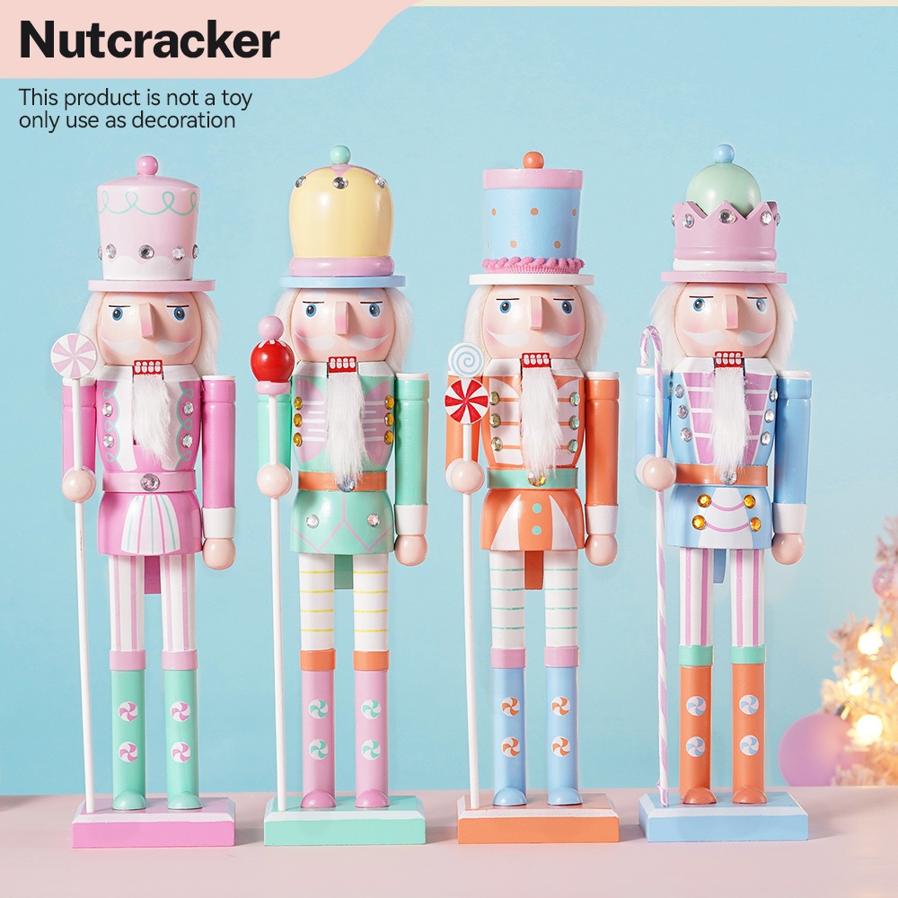 12/25/30/38/50CM Candy Nutcracker Soldier Solid Wood Decoration Gift ...