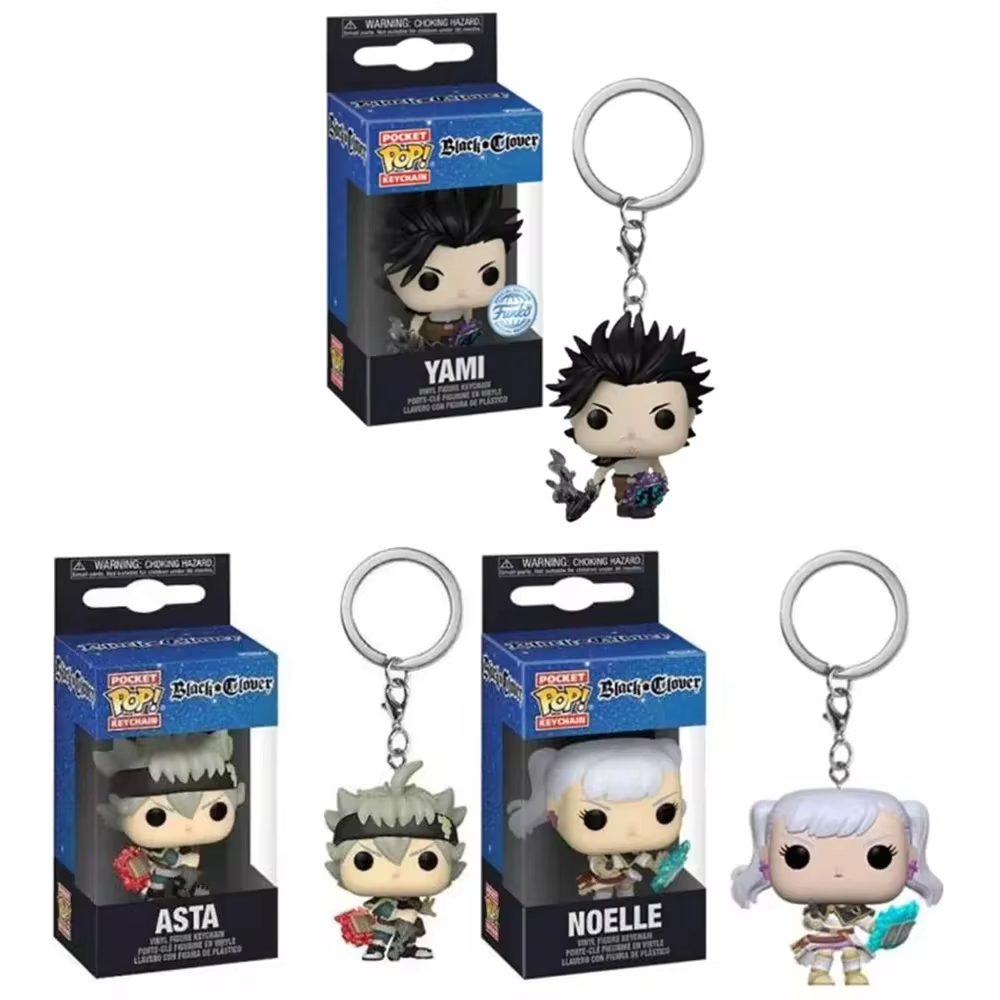 Funko pop Black Clover Asta Noelle YAMI keychain | Shopee Philippines