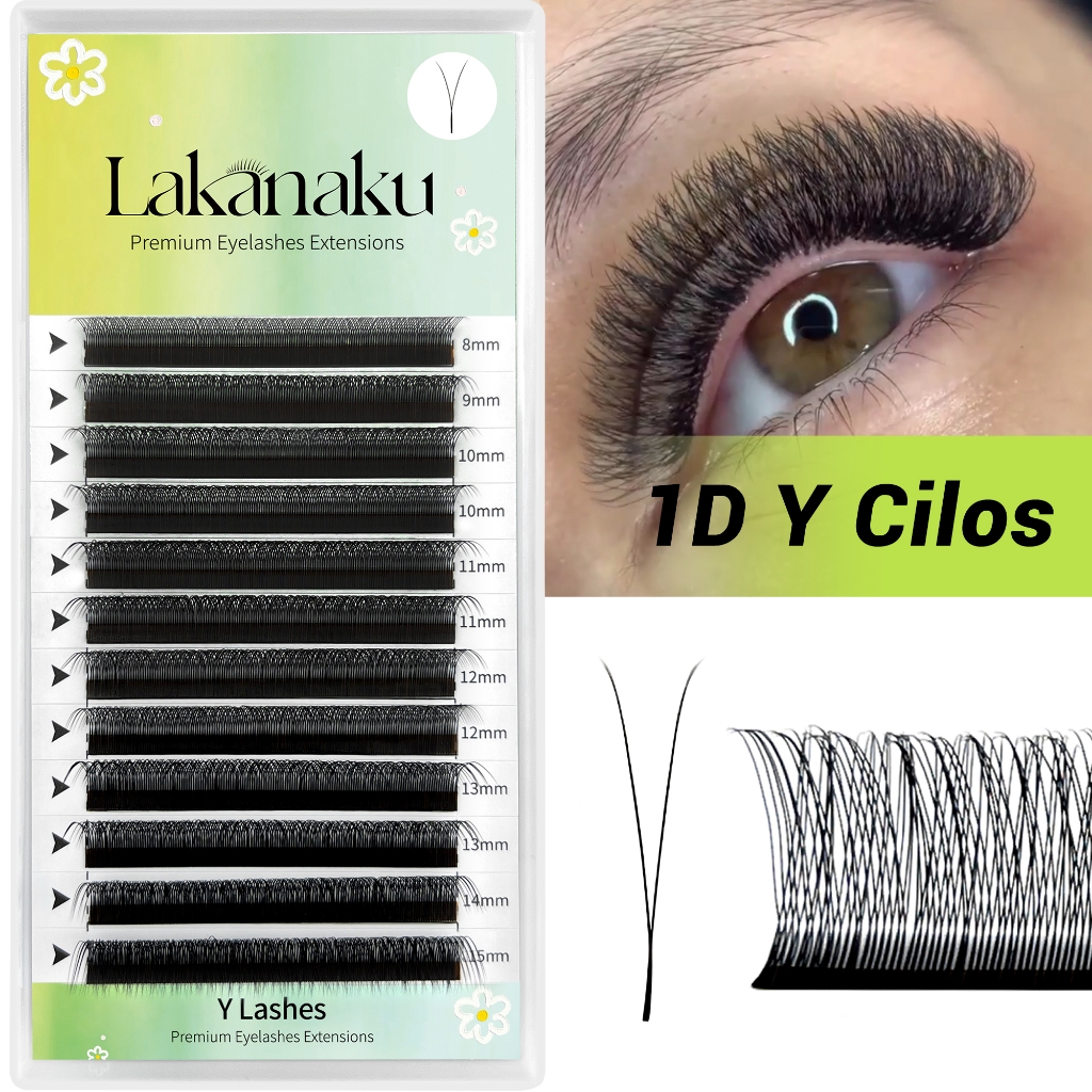LAKANAKU 1D Y Lashes Premade Fluffy Eyelash Extensions | Shopee Philippines