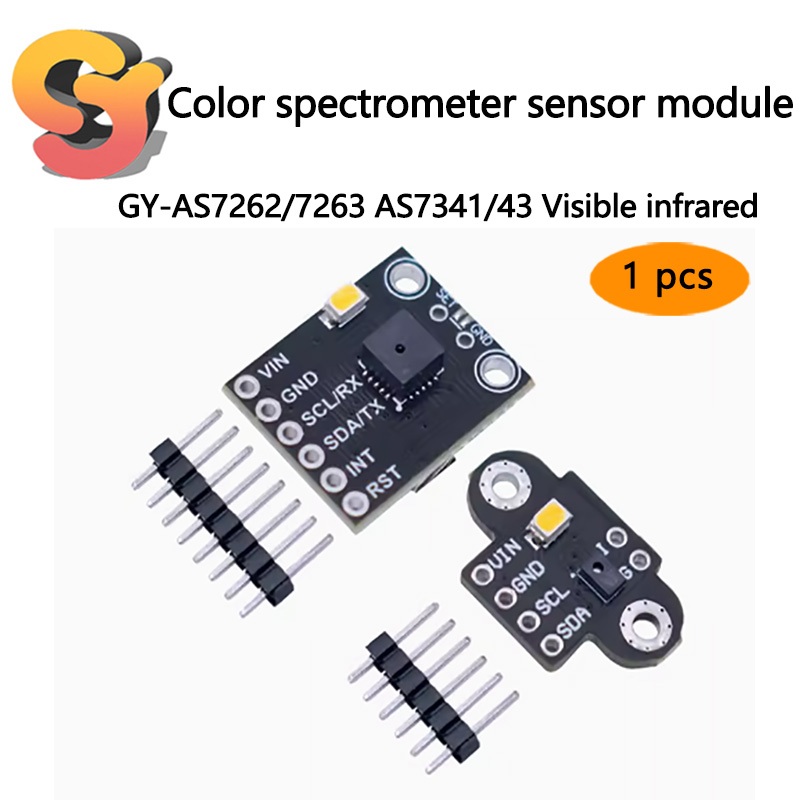 [Ready Stock Supply] 1pcs Color Spectrum Meter GY-AS7262/7263 AS7341/43 Visible Light Infrared ...