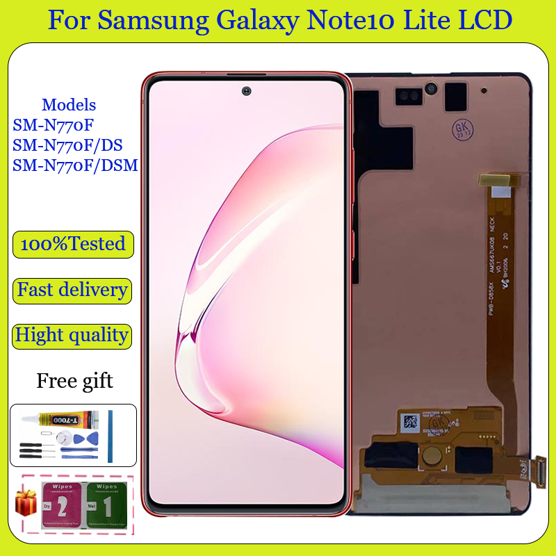 Original AMOLED For Samsung Galaxy Note 10 Lite LCD Display Touch ...