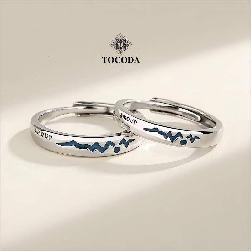 TOCODA-the couple rings, two pieces,temperature-sensitive ...