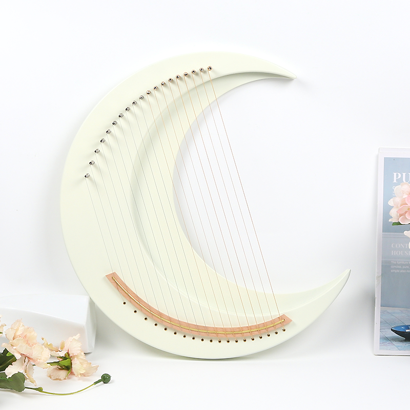 7/19 Strings Moon Lyre Harp Portable Musical Instrument Stringed ...