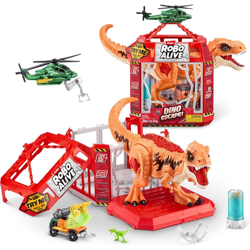 Robo Alive Dino Escape, Robotic Light Up, Vehicles with Firing Weapons ...