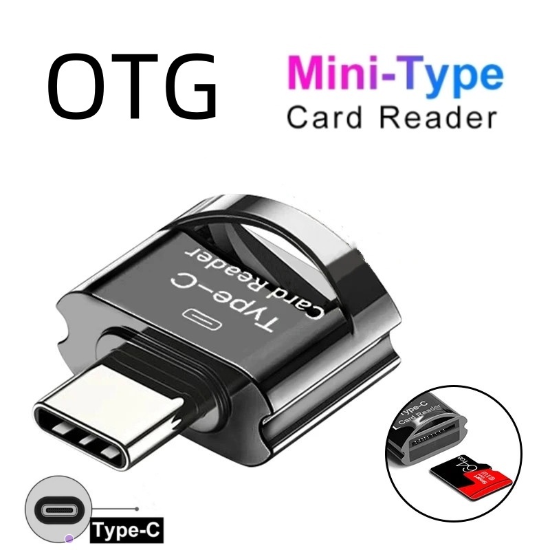 Mini portable small micro SD Card Reader to Type-C Adapter Micro-SD ...