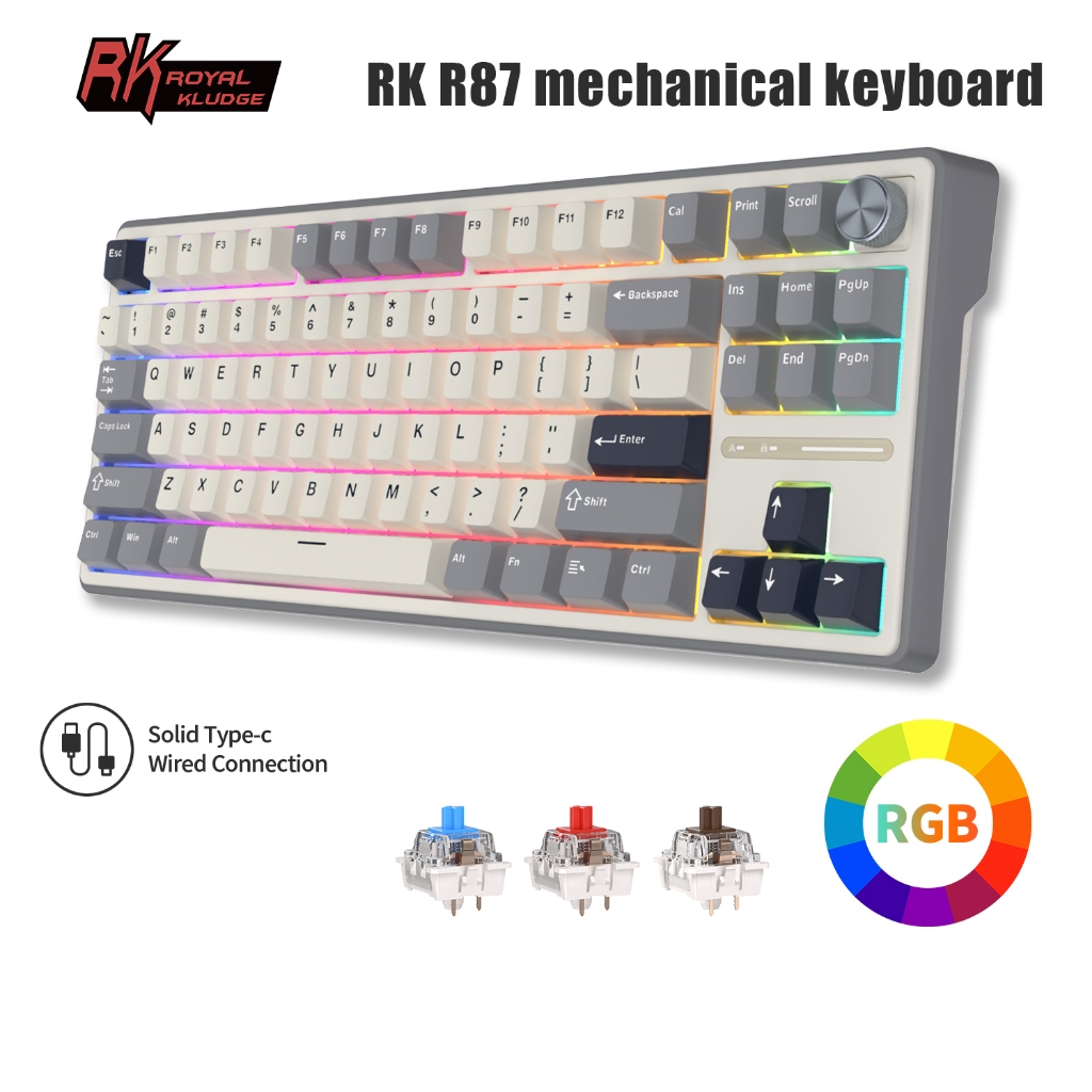 Royal Kludge RK R87PRO 87 Key Wired Professional Game Hotswap ...