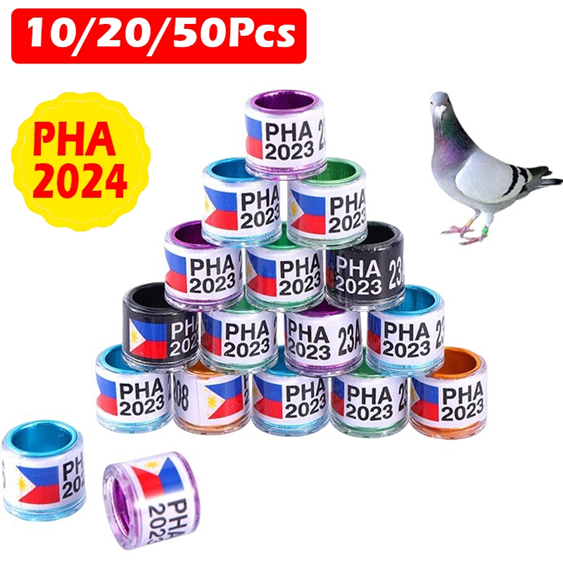 10Pcs Pigeon ring 2024PHA 8mm Aluminum pigeon foot ring digital foot ...