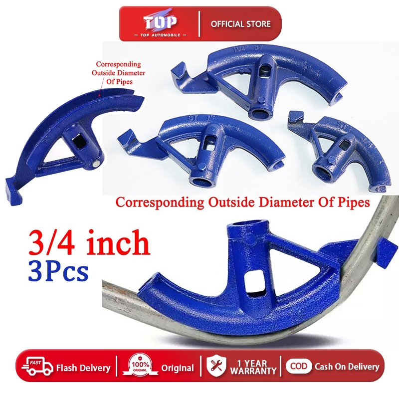Ready Stock 3Pcs Pipe Tube Bender Portable Hand Tube Bending Tool 3/4 ...