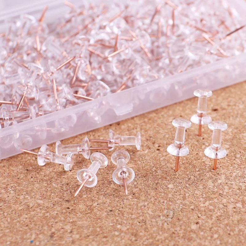 50Pcs/Set Transparent Push Pins Thumb Thumbtack Board Pins Drawing ...