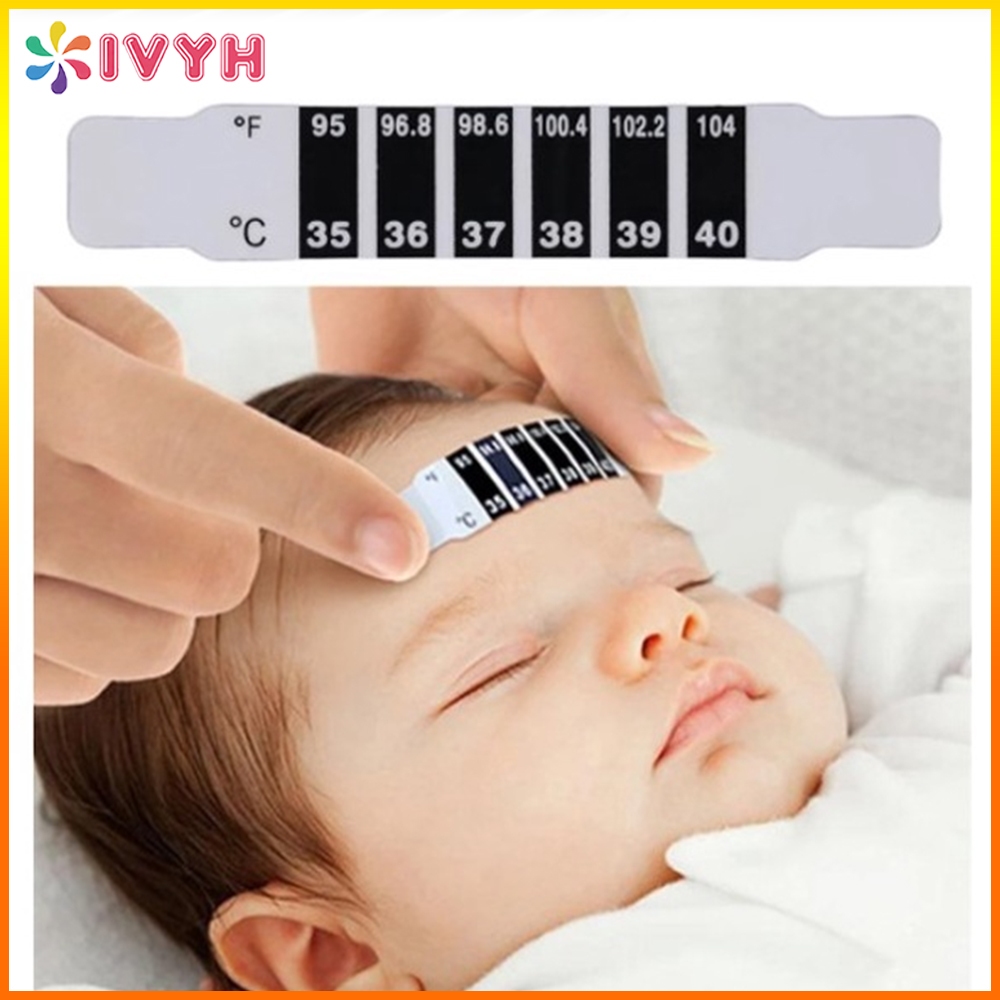 20PCS Forehead Head Strip Thermometer Fever Body Baby Test Temperature ...