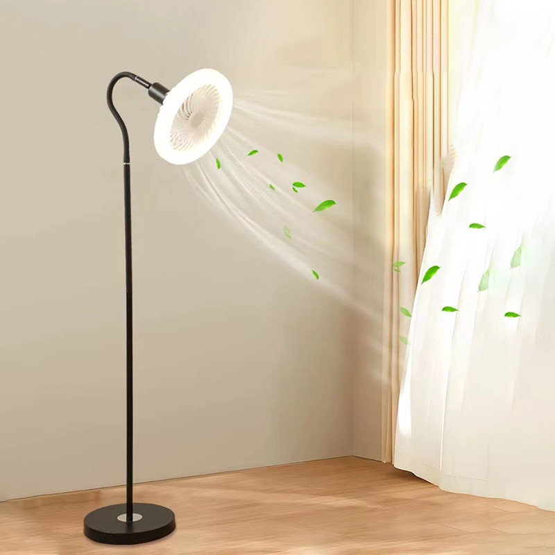 Rotating Fan Floor Lamp Stepless Dimmable Led Vertical Table Lamp With ...