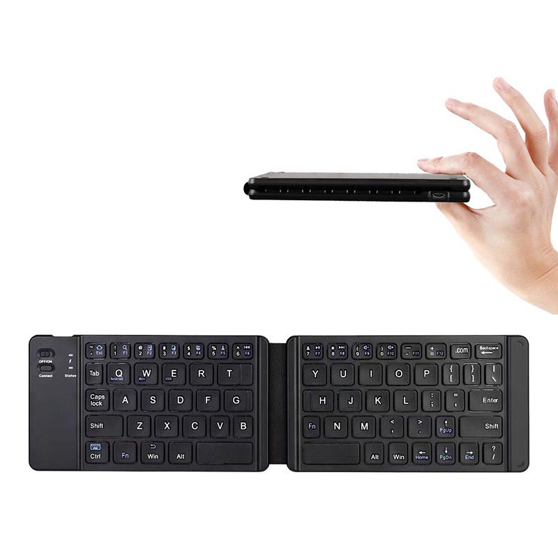 Mini Foldable Keyboard Ipad Tablet Phone Charging Bluetooth Wireless ...
