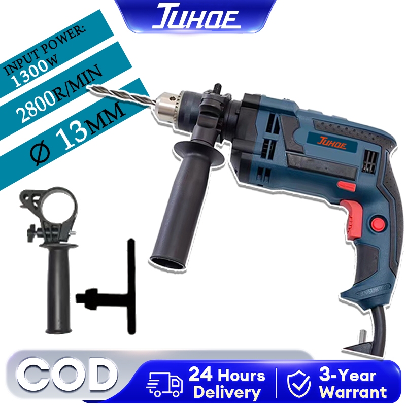 JUHOE 1300W Impact Drill Heavy Duty Original Electric Drill Barena ...