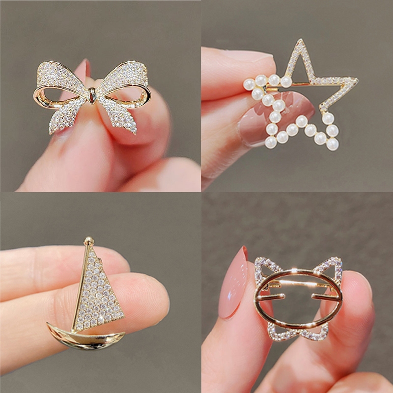 Small Small Brooch Bow Knot Anti-glare Buckle Brooch Female Narrow ... Small Small Brooch Bow Knot Anti-glare Buckle Brooch Female Narrow ...