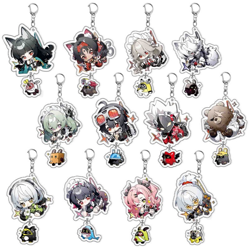 Zenless Zone Zero keychain Hoshimi Miyabi Lycaon 2 in 1acrylic pendant ...